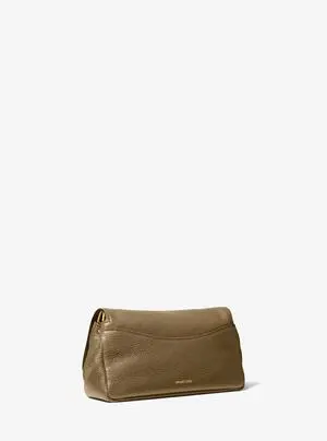 Michael Kors Bryant Large Textured Leather Convertible Shoulder Bag - Green