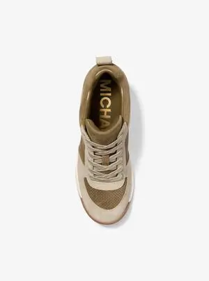 Michael Kors Nikko S2 Perforated Suede Wedge Trainer