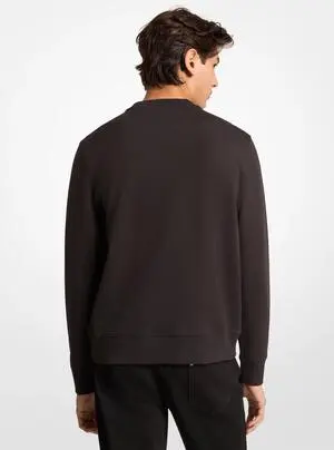 Michael Kors Logo Cotton Blend Crewneck Sweater - Black