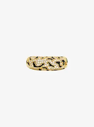 Michael Kors Pavé Leopard Ring - Gold