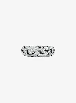 Michael Kors Pavé Leopard Ring - Silver