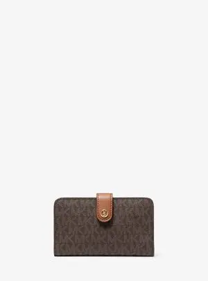 Michael Kors Jet Set Travel Medium Signature Logo Billfold Wallet - Brown