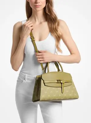 Michael Kors Greta Medium Signature Logo Satchel