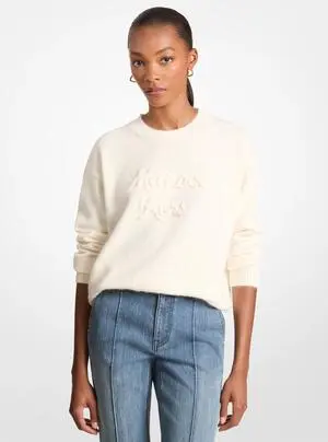 Michael Kors Logo Appliqué Knit Sweater - Natural