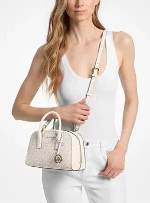 Michael Kors Ashton Small Signature Logo Messenger Bag - Natural