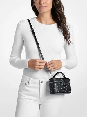 Michael Kors Vivi Small Floral Printed Vanity Crossbody Bag
