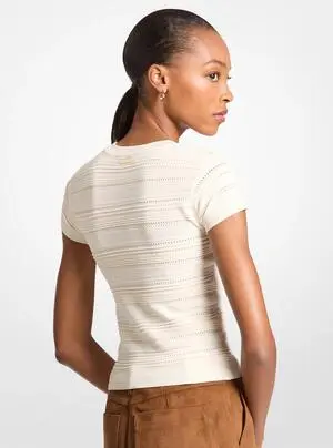 Michael Kors Knit Short-sleeve Top