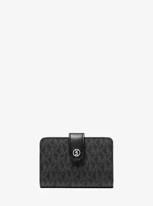 Michael Kors Jet Set Travel Small Signature Logo Billfold Wallet - Black