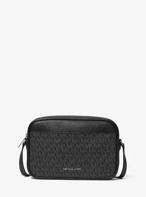 Michael Kors Jet Set Travel Large Signature Logo Camera Crossbody Bag - Black