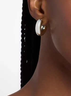Michael Kors Chunky Hoop Earrings - Silver