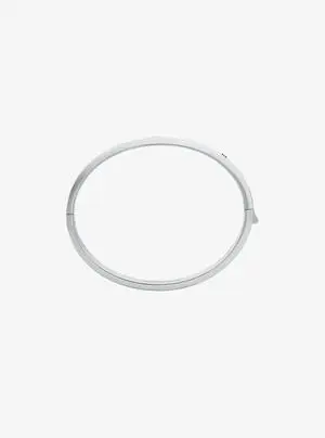 Michael Kors Cubic Zirconia Logo Bangle - Silver