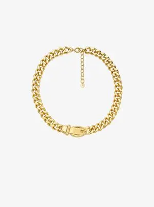 Michael Kors Buckle Chain-link Necklace - Gold