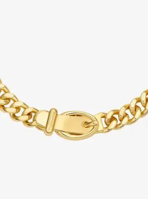 Michael Kors Buckle Chain-link Necklace - Gold