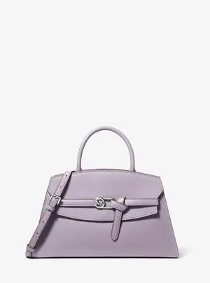 Michael Kors Greta Medium Leather Satchel - Purple