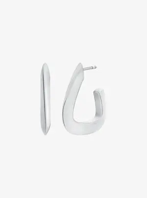 Michael Kors Square Hoop Earrings In By - Silver