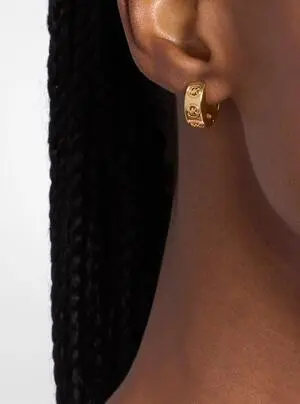 Michael Kors Logo Huggie Earrings - Gold