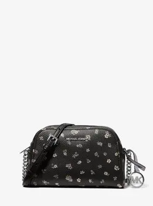 Michael Kors Ashton Extra-small Floral Printed Camera Crossbody Bag - Black