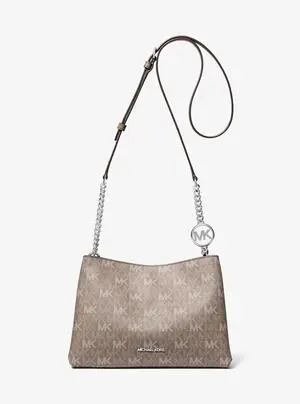 Michael Kors Christina Small Signature Logo Crossbody Bag - Grey