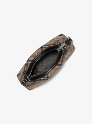 Michael Kors Sammy Small Plaid Print Wool Blend Convertible Crossbody Bag