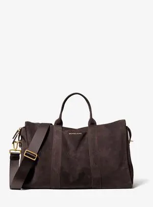 Michael Kors Nicholas Medium Suede Slouch Duffel Bag - Brown