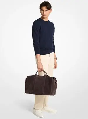 Michael Kors Nicholas Medium Suede Slouch Duffel Bag