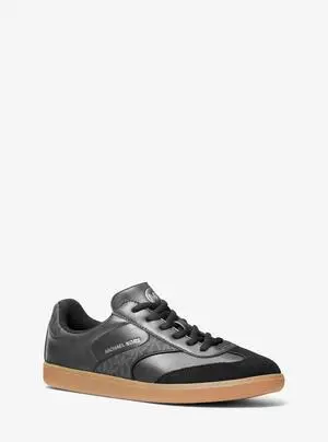 Michael Kors Benny Mixed-media Sneaker - Black