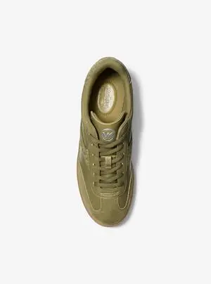Michael Kors Benny Mixed-media Sneaker - Green