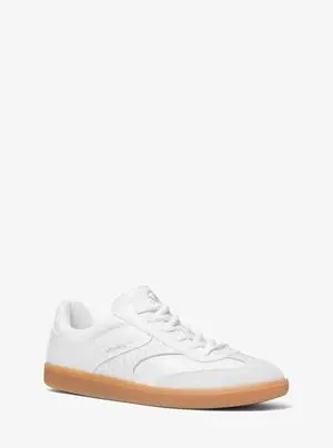 Michael Kors Benny Mixed-media Sneaker - White