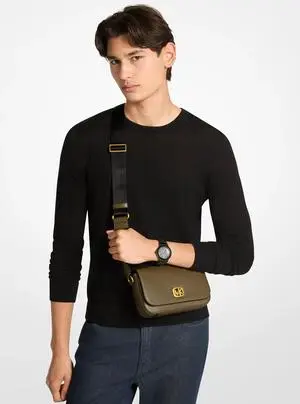 Michael Kors Bryant Small Leather Crossbody Bag - Green