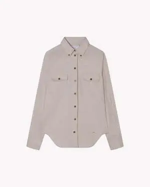 Serena Bute Brushed Cotton Shirt - Ecru