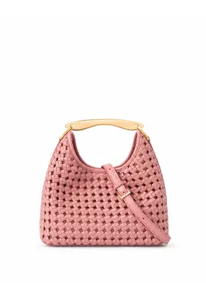 ELLEME Small Boomerang Woven Leather - Dark Pink