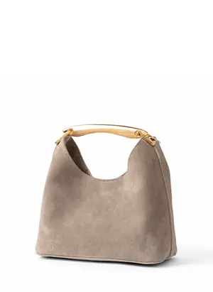 ELLEME Small Boomerang Suede Gold