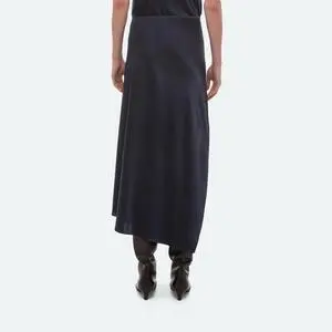 Helmut Lang Silk Slip Skirt - Navy
