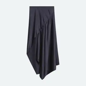 Helmut Lang Silk Slip Skirt - Navy
