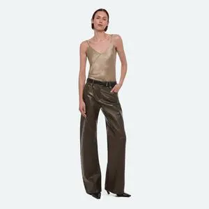 Helmut Lang Crinkle Slip Top - Taupe