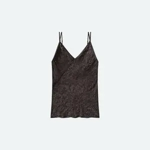 Helmut Lang Crinkle Slip Top - Truffle