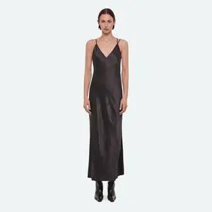 Helmut Lang Crinkle Slip Dress - Truffle