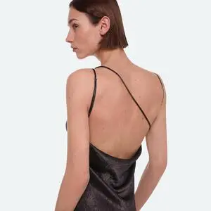Helmut Lang Crinkle Slip Dress - Truffle
