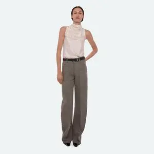 Helmut Lang Silk Tie-neck Top - Ivory