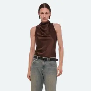 Helmut Lang Silk Tie-neck Top - Serra