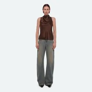 Helmut Lang Silk Tie-neck Top - Serra