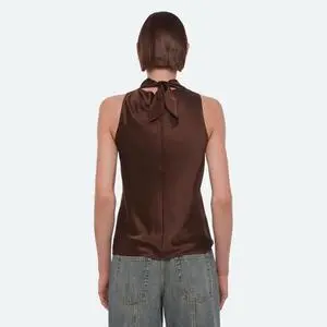 Helmut Lang Silk Tie-neck Top - Serra
