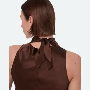 Helmut Lang Silk Tie-neck Top - Serra