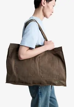 A.p.c. Double Pocket Tote Bag - Khaki Green