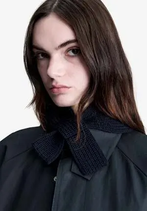 A.p.c. Luna Scarf Merino Wool Scarf One Size - Navy Blue