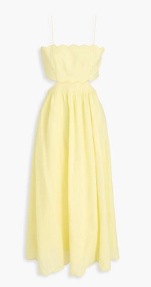 Zimmermann Cutout Linen Midi Dress