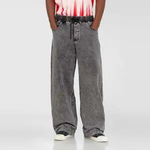 DIESEL® Sweatpants With Denim Effect - Grey