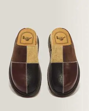 Dr. Martens San Patchwork Leather & Nubuck Mules
