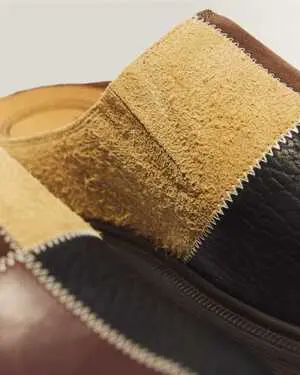 Dr. Martens San Patchwork Leather & Nubuck Mules
