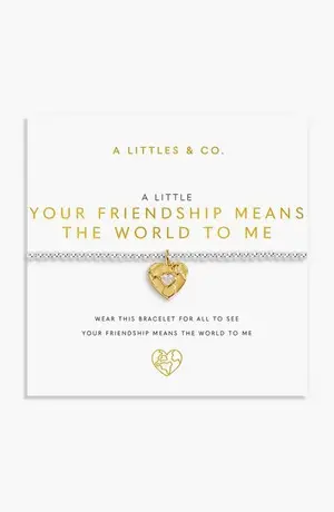 A LITTLES & CO A Little 'your Friendship Means The World To Me' Bracelet - Mixed